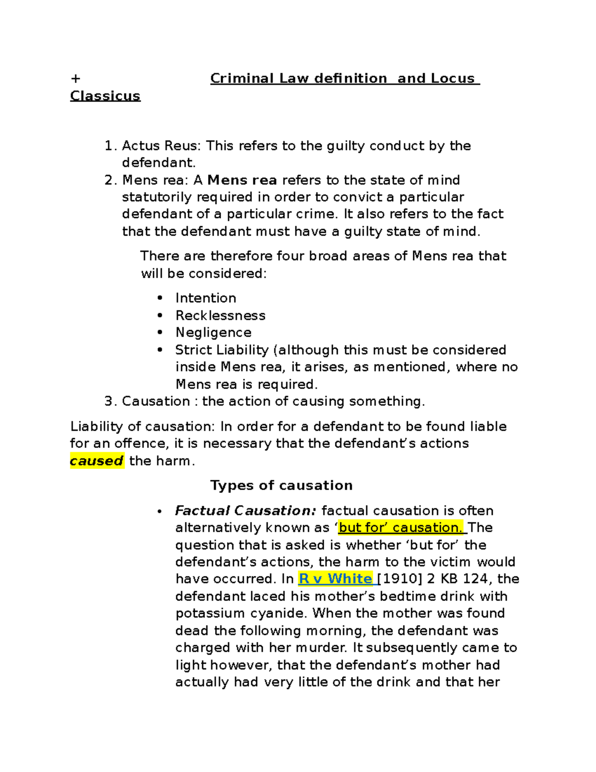 Criminal Law definition and Locus Classicus - Criminal Law definition ...