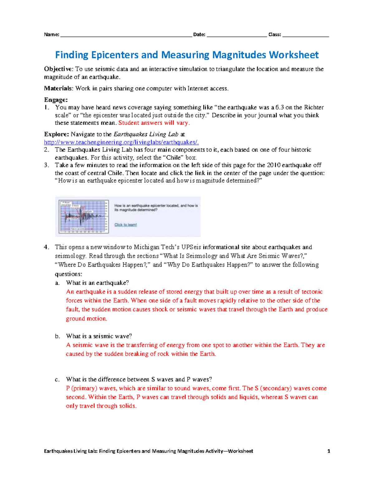 Csm findingepicenter activity 1 worksheet answers v4 - Finding ...