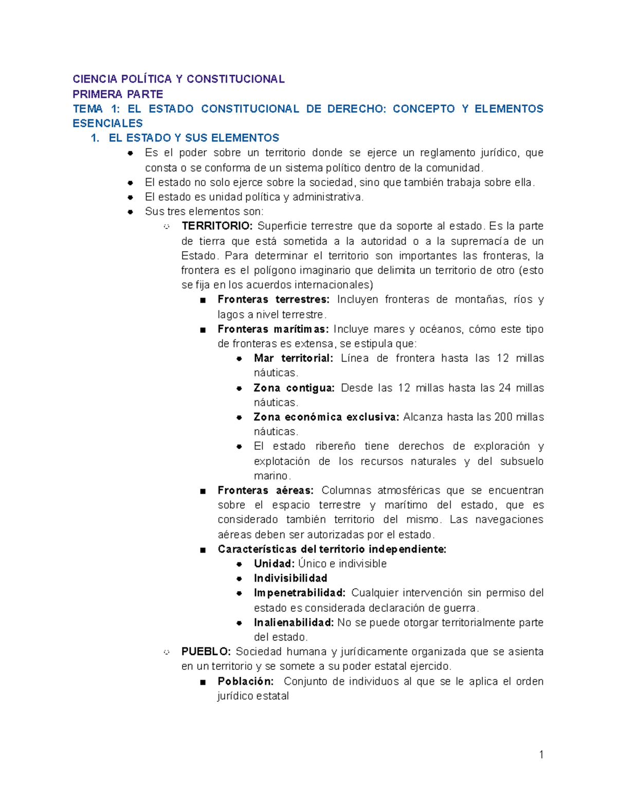 CP - aksksk - CIENCIA POLÍTICA Y CONSTITUCIONAL PRIMERA PARTE TEMA 1 ...