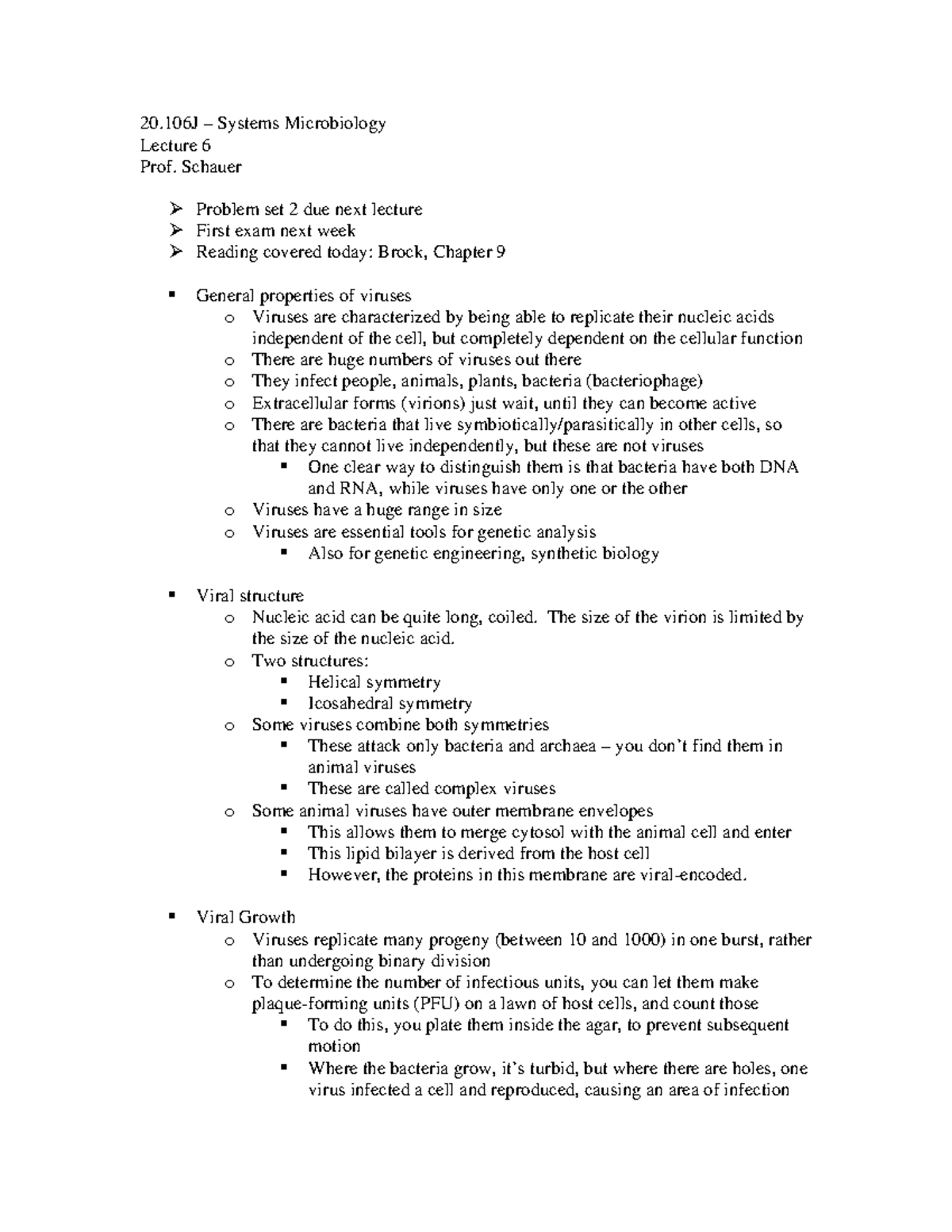 Lecture 06- microbiology - 20 – Systems Microbiology Lecture 6 Prof ...
