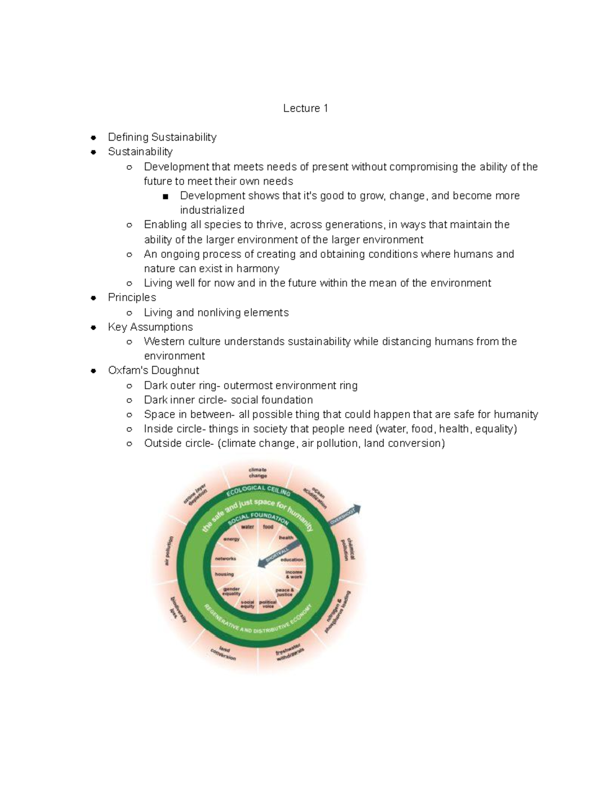 Sustanibility- Lecture 1 - Lecture 1 Defining Sustainability ...