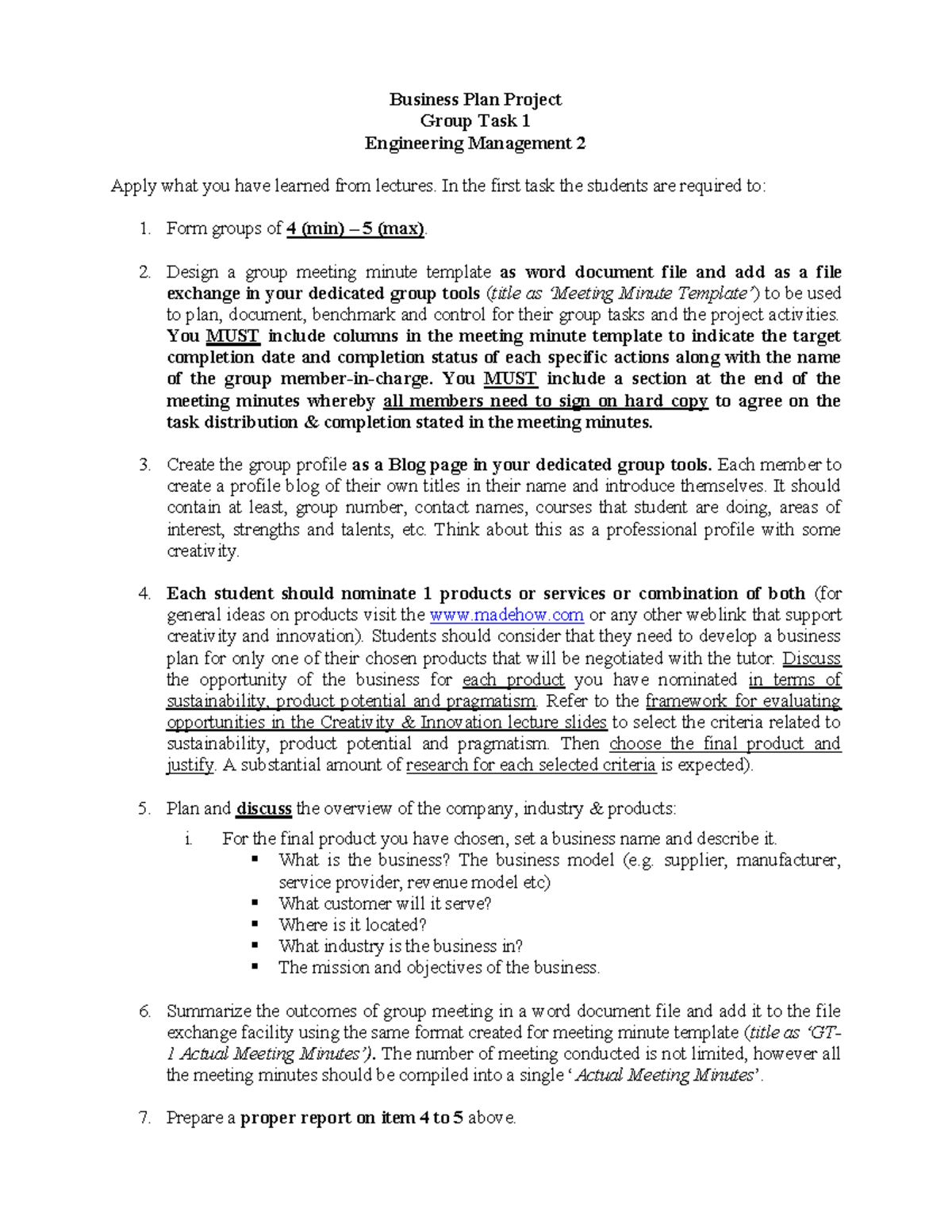 MME40001%20Group%20Task%20 1 - Business Plan Project Group Task 1 ...