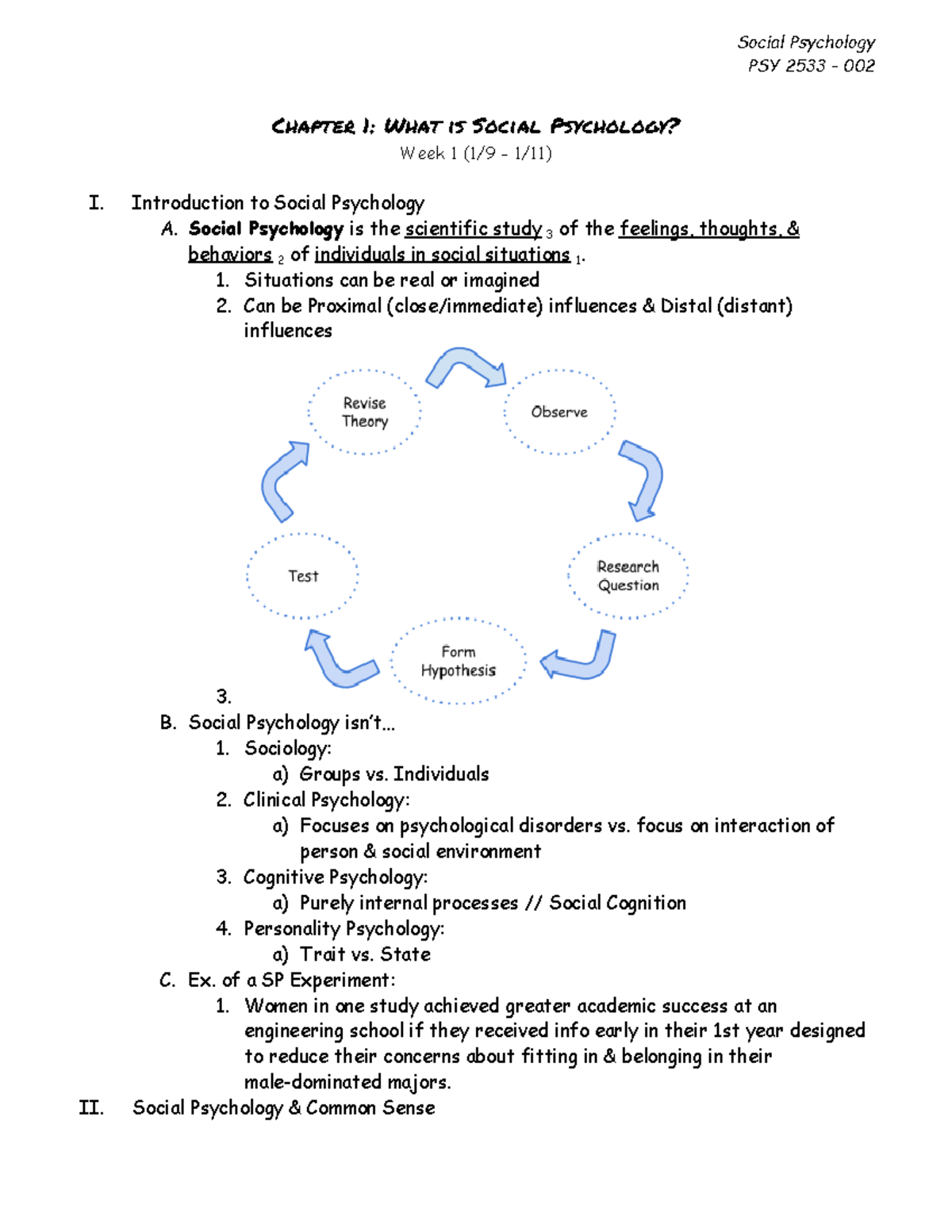 PSY 2533 | Social Psychology | Chapter 1: What is Social Psychology ...