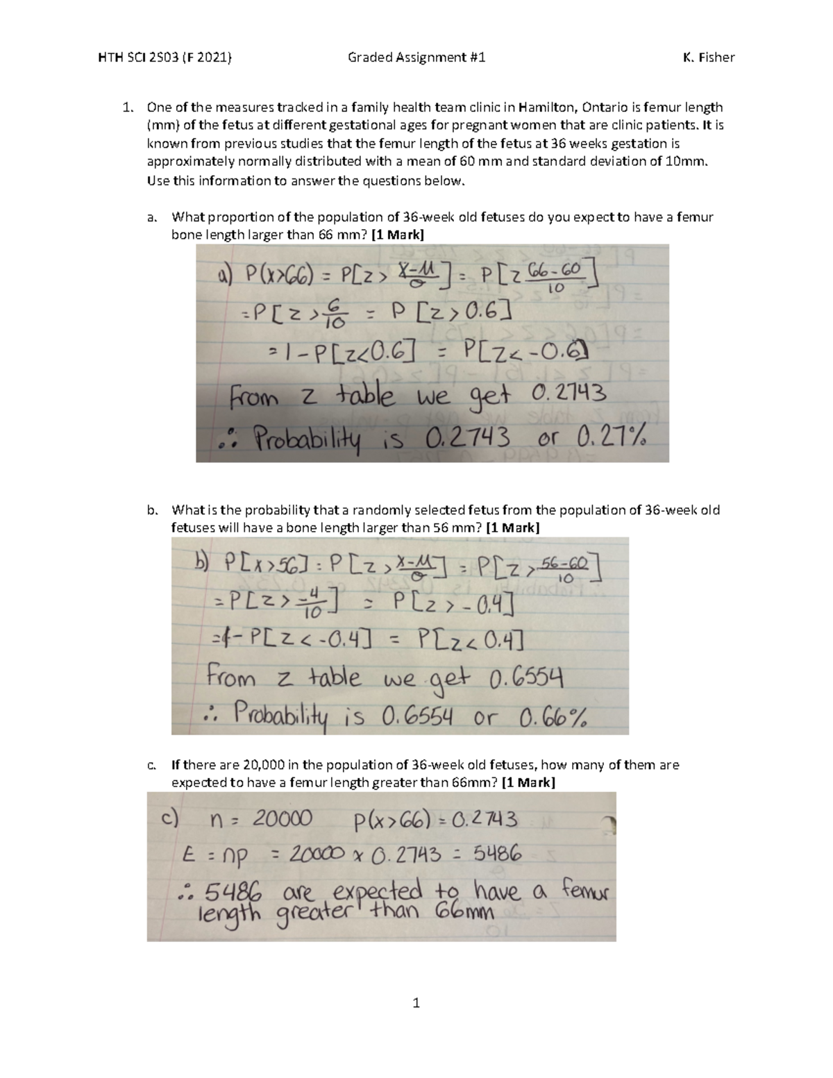 HTH SCI 2S03 Gr Assign 1 - (F 2021) - Hth Sci 2S03 - McMaster - Studocu