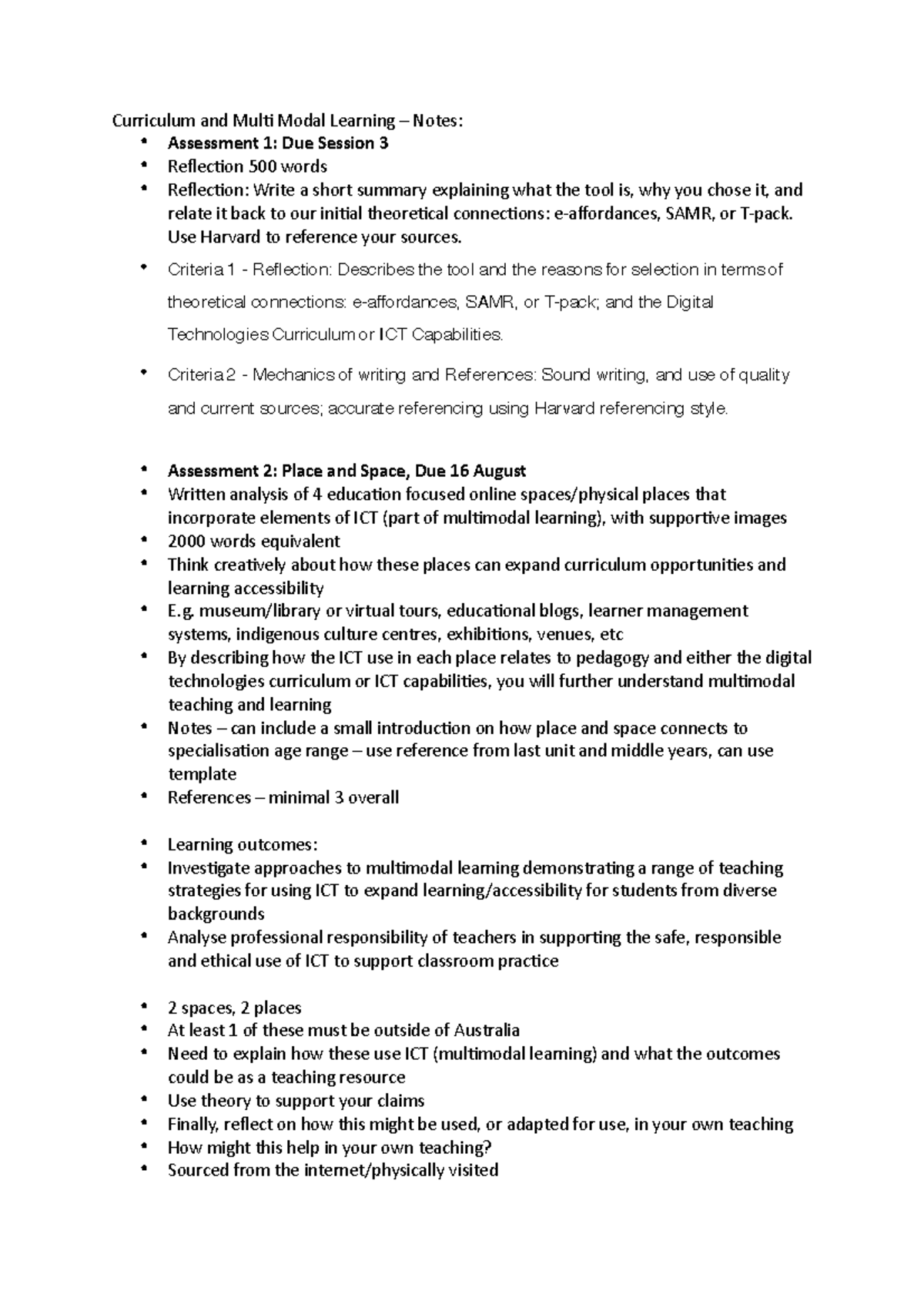 Curriculum and Multi Modal Learning Unit: Notes - Curriculum and Mul ...