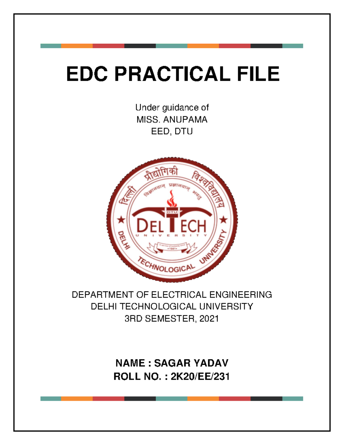 ALL Experiments-1 - Complete notes on characteristics of a diode - EDC ...