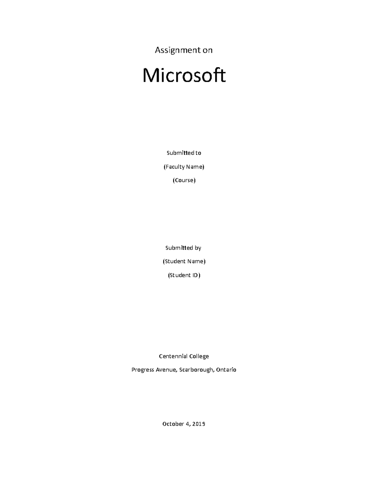 Marketing Assignment - Assignment on Microsoft Submitted to (Faculty ...