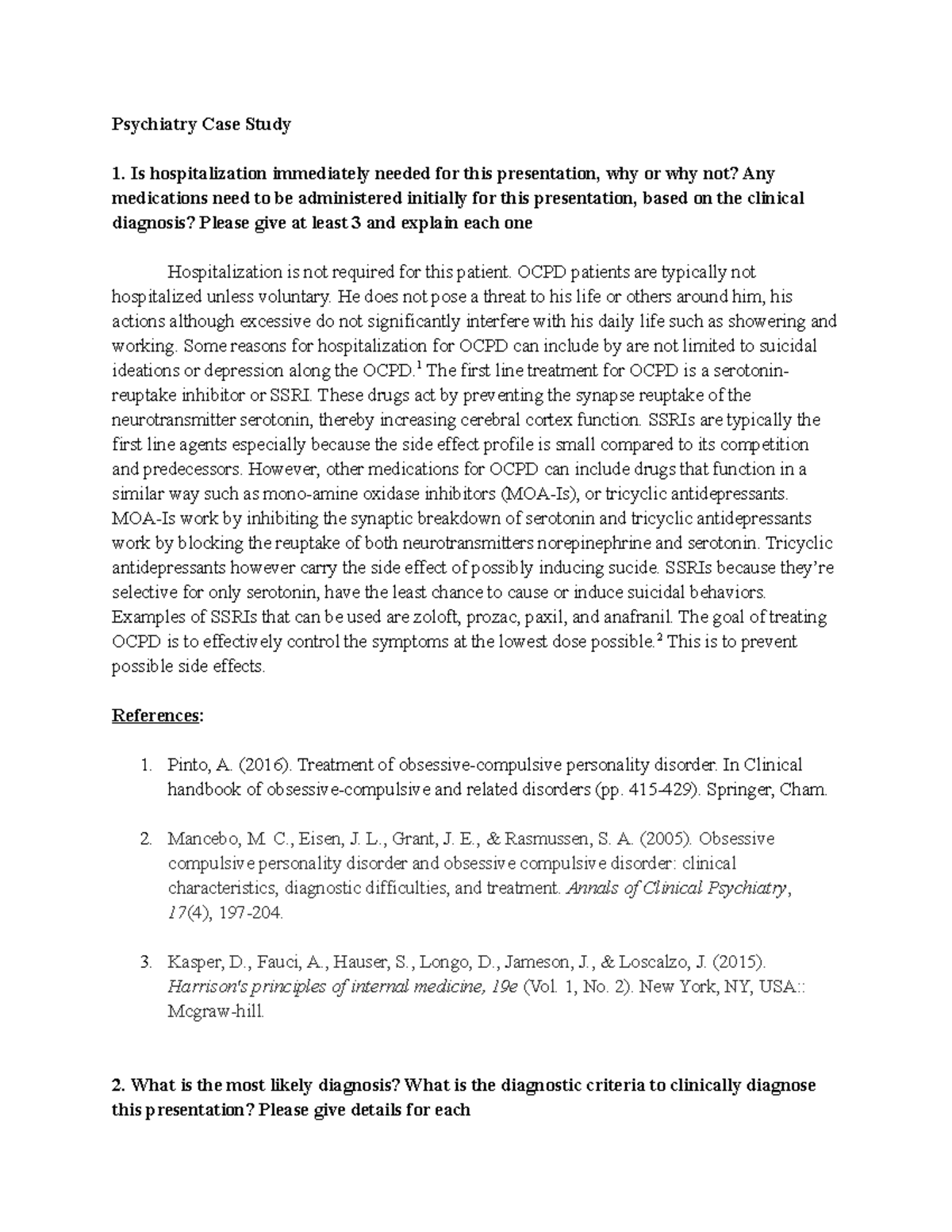 Psychiatry Case Presentation Format – YUAM