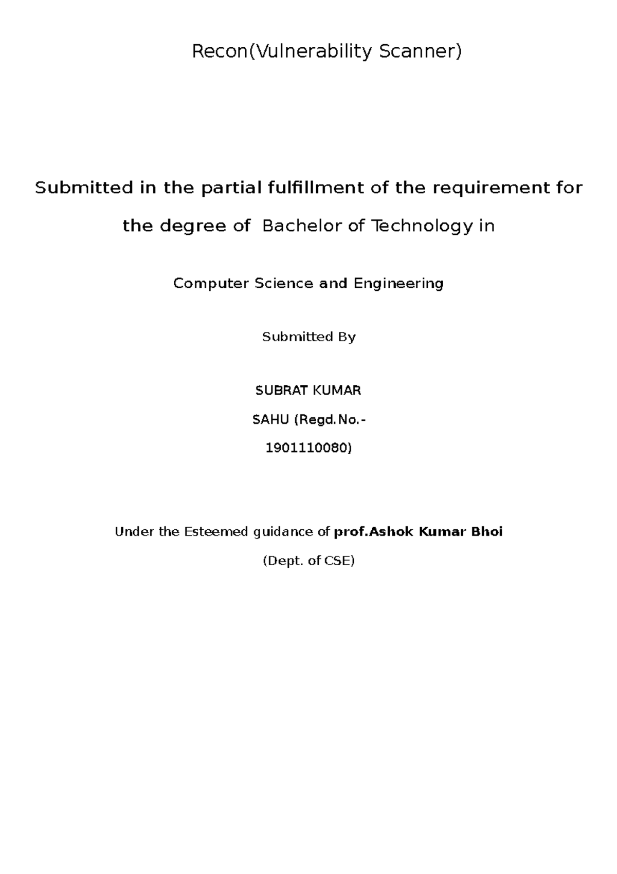 Recon - dfdf - Tratado de fisiologia Medica - Recon(Vulnerability Scanner) Submitted in the ...