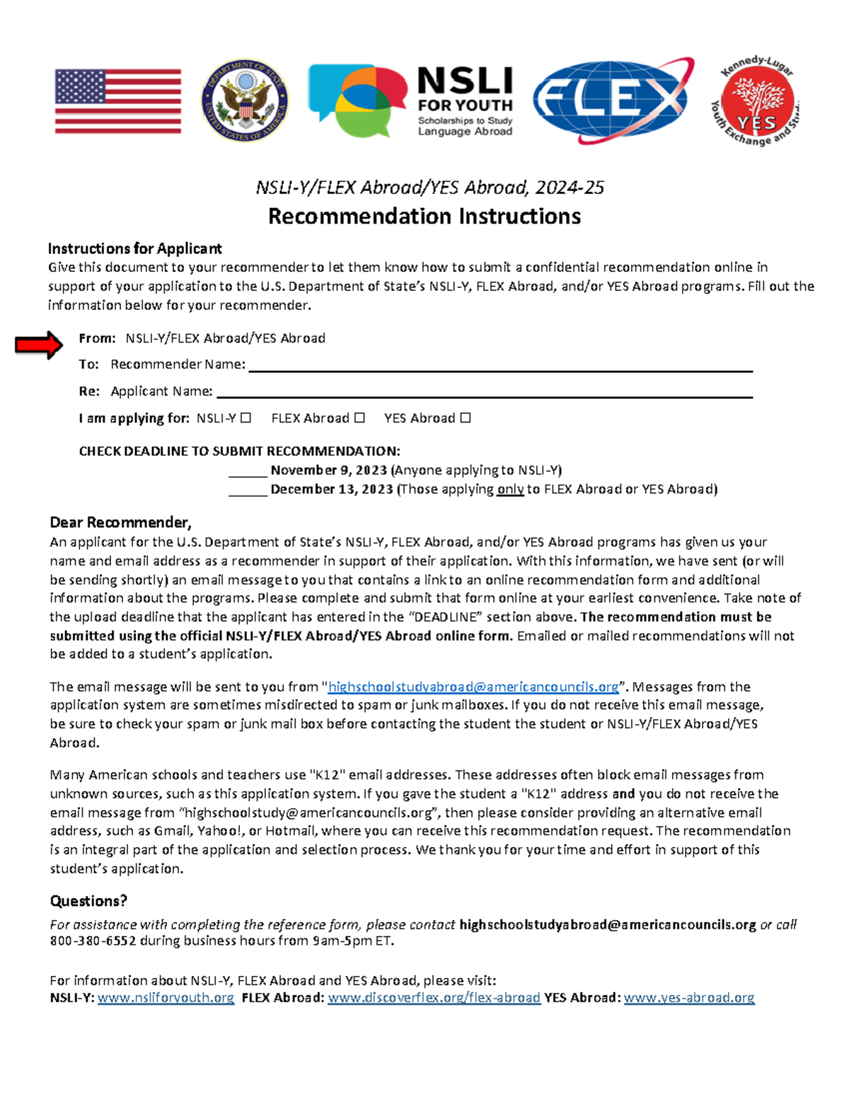 Common App Reference Instructions To Recommender - NSLI-Y/FLEX Abroad ...