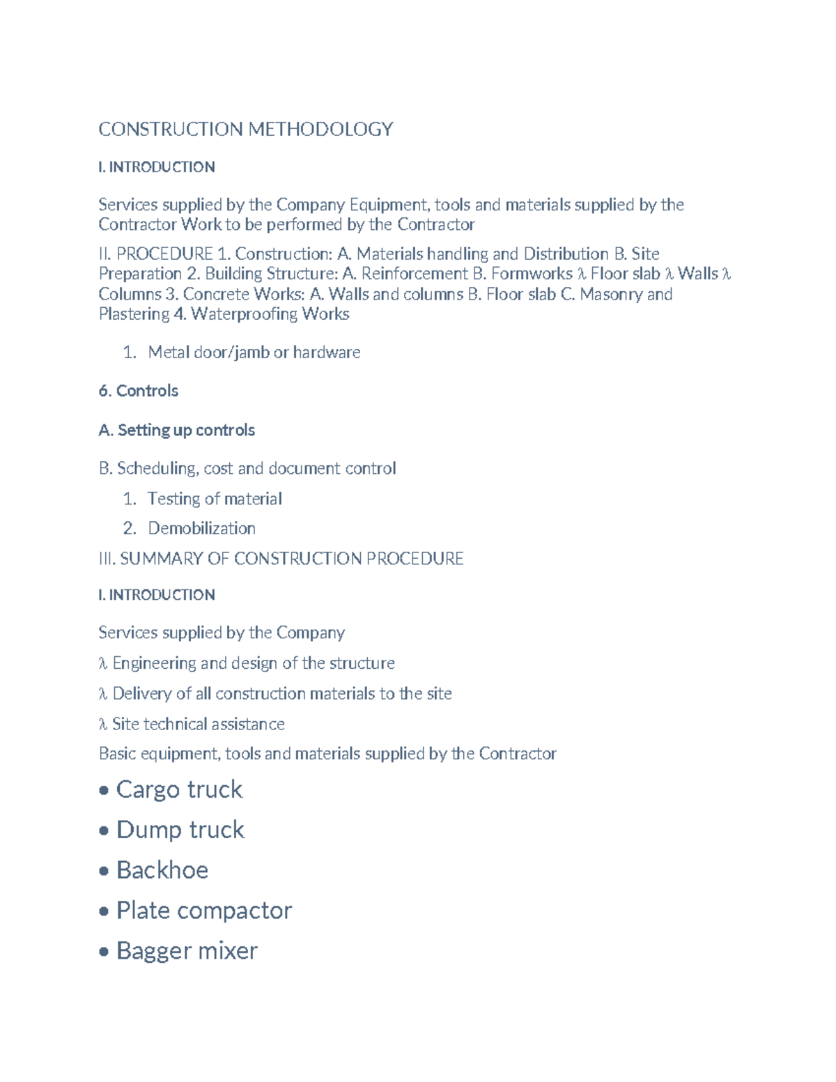 Construction Methods and Testing Sample Document - Math for Engineers ...