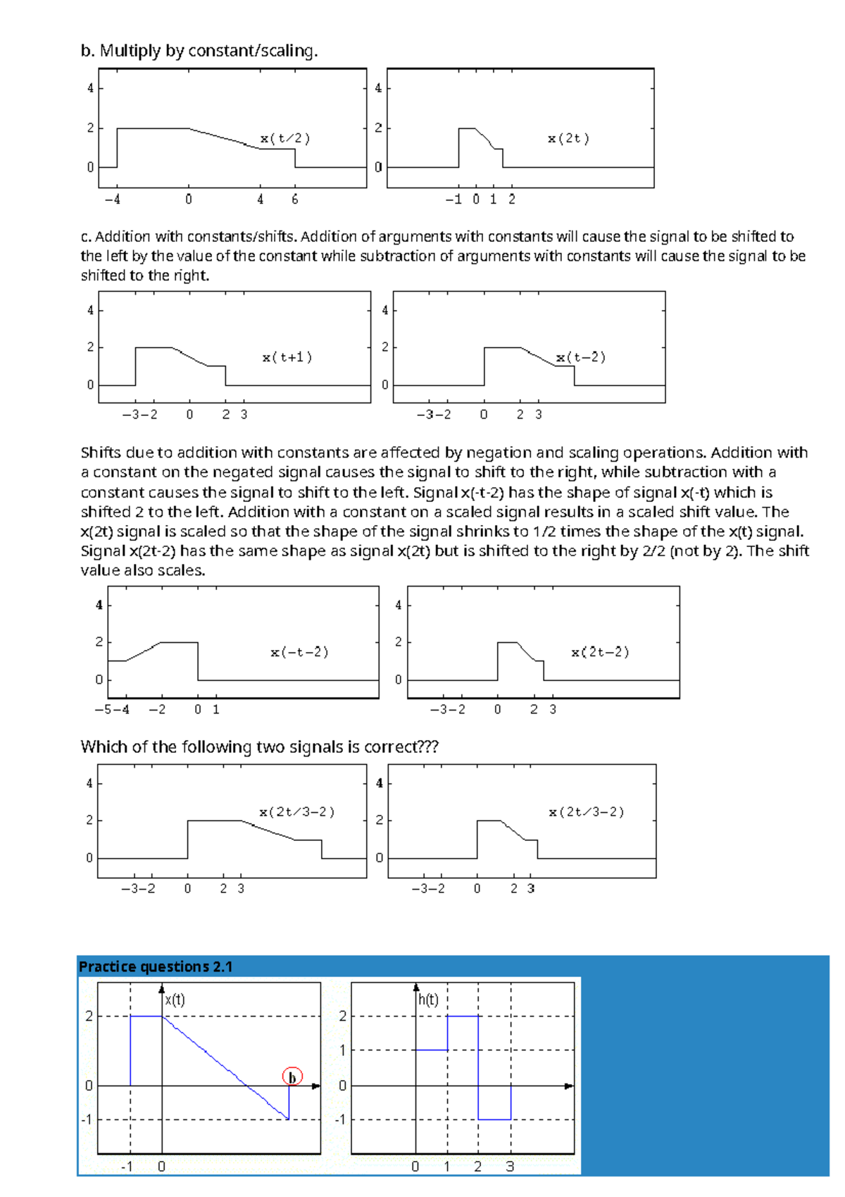 Mathematics Linear-12 - b. Multiply by constant/scaling. c. Addition with constants/shifts ...