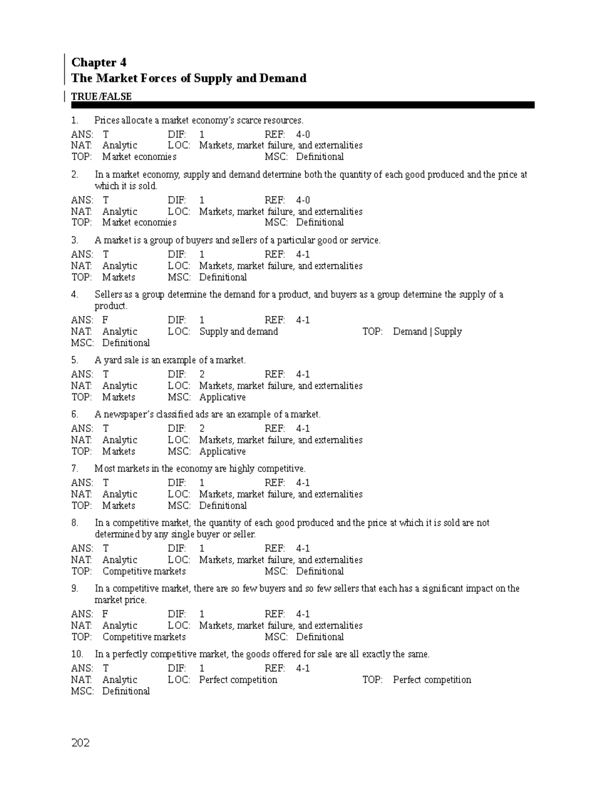 Chapter 4-tb principles of economics - Chapter 4 The Market Forces of ...