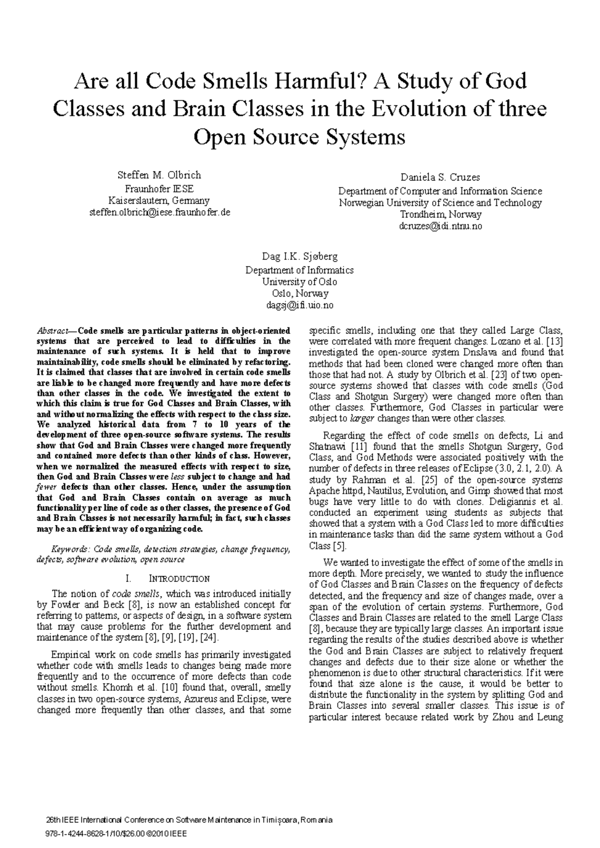 Are all code smells harmful A study of G - Are all Code Smells Harmful ...