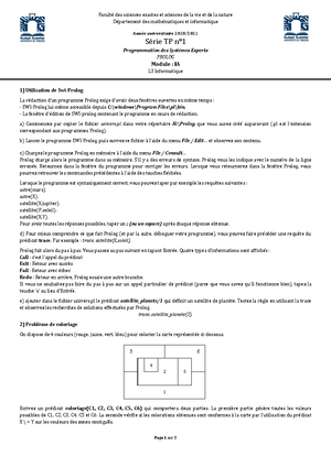 Série TP2 - tp 2 - Page 1 sur 2 Faculté des sciences exactes et ...
