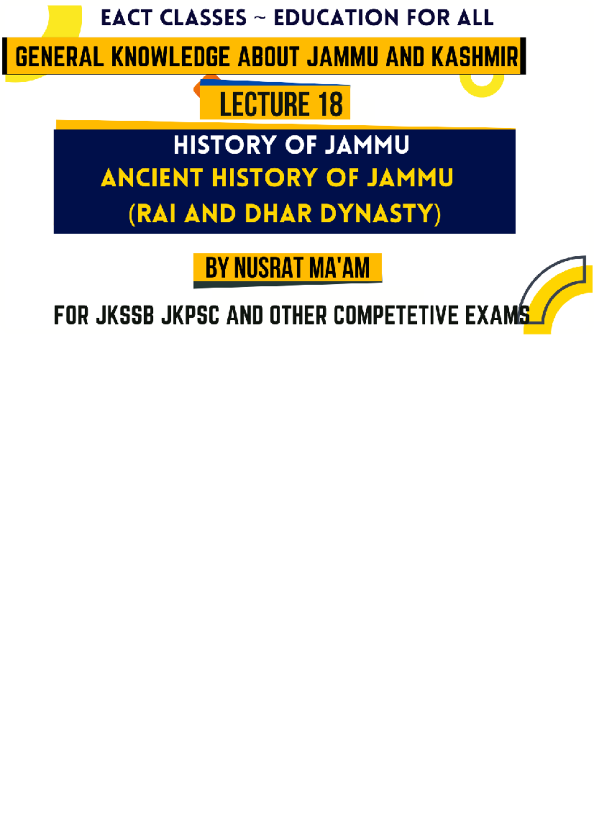 Lec 18 - Rai & Dhar dynasties 7db3b5a6-4060-4eb3-8972-5a3ab530eacc ...