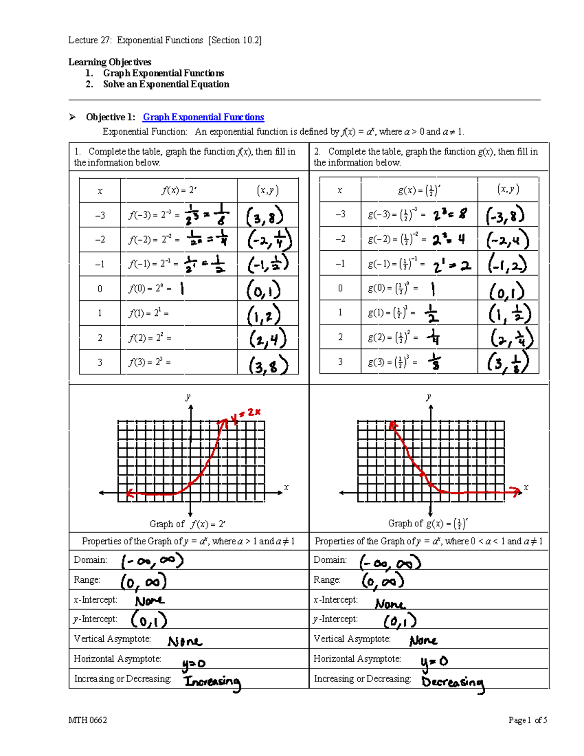 Lecture 27-3 24 21 - full - Lecture 27: Exponential Functions [Section ...