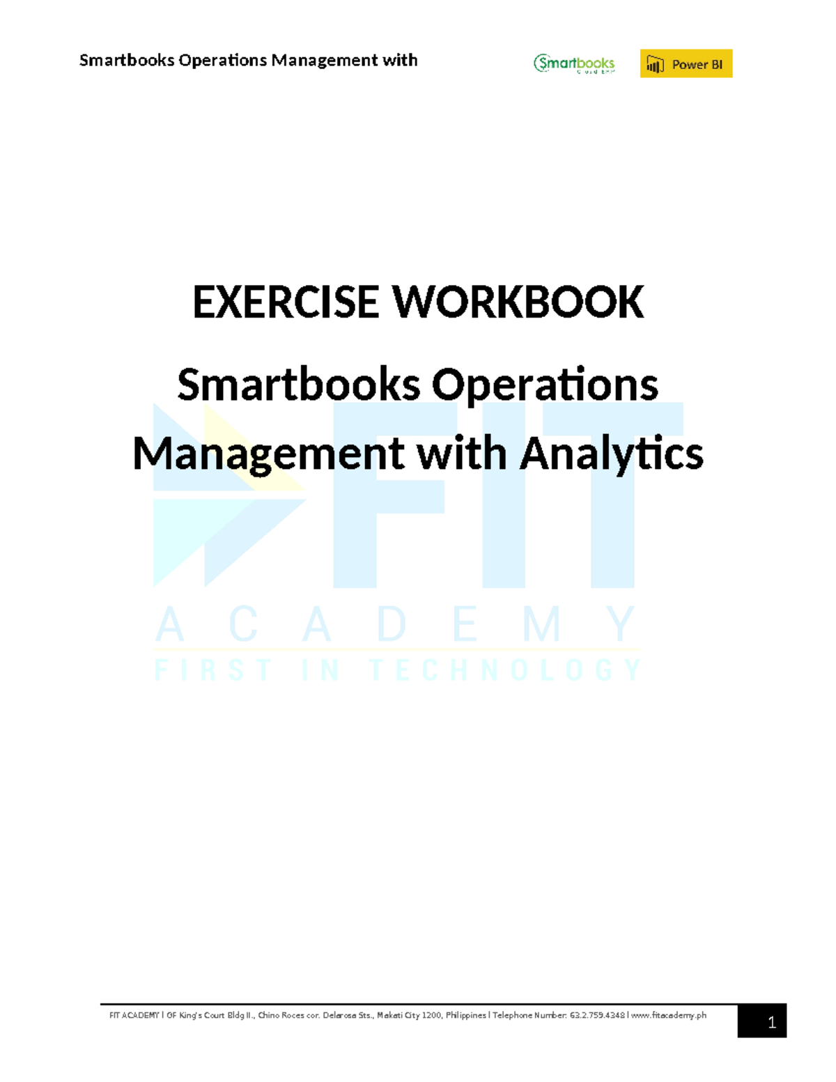 Operations Management with Analytics Workbook v2023 - Analytics ...