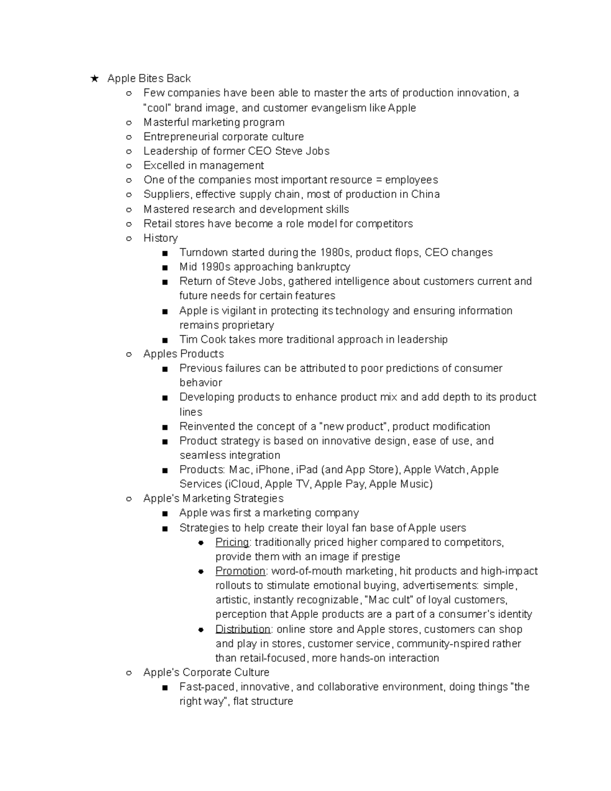 Apple Bites Back Notes - ★ Apple Bites Back Few companies have been ...