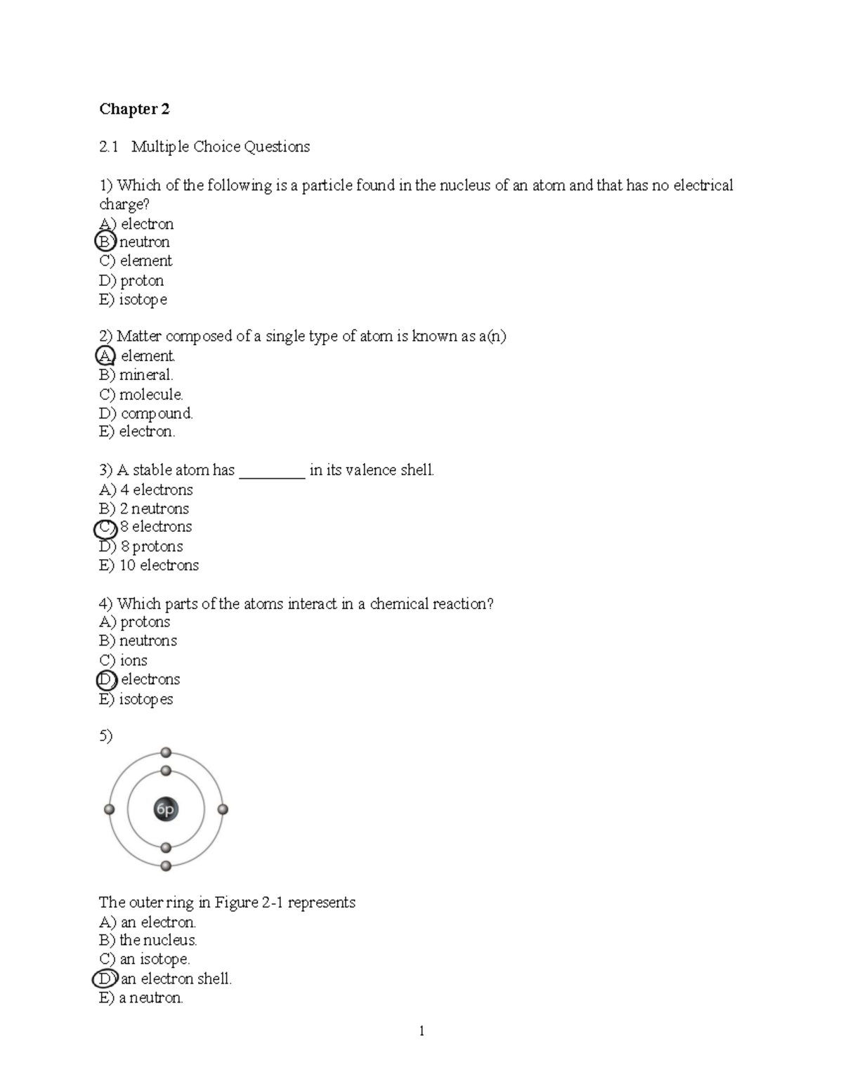 Ch 02 Review Questions-Draft - Chapter 2 2 Multiple Choice Questions ...