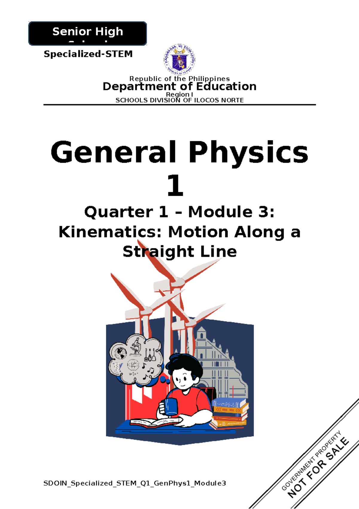 STEM General Physics 1 Q1 Mod3 W3 Kinematicsfinal - Republic of the ...