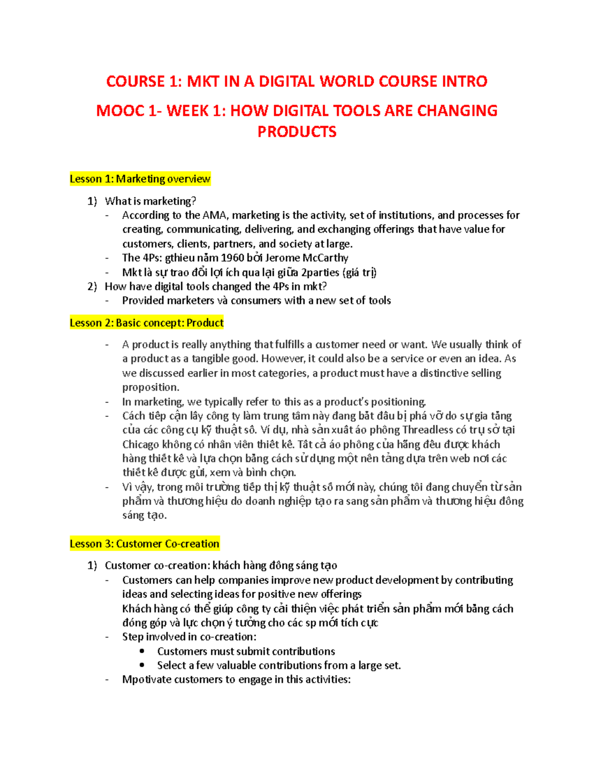 Course 1 - MOOC1 - WEEK 1 - How digital tools changing product - COURSE ...