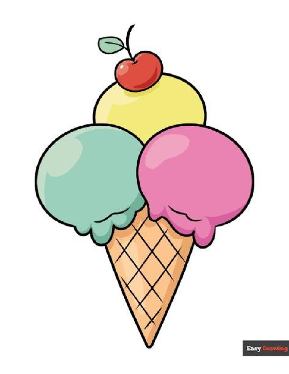 Icecream - tygyygy - English - Easy Drawing Easy Drawing Easy Drawing ...