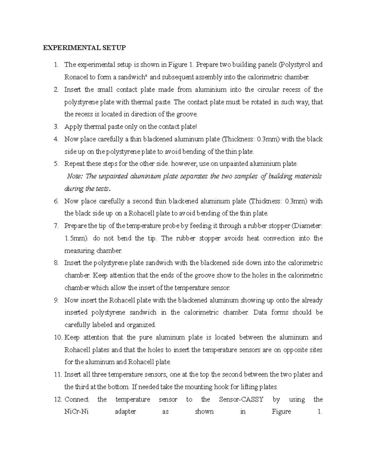 Experimental Setup - experiment - EXPERIMENTAL SETUP The experimental ...
