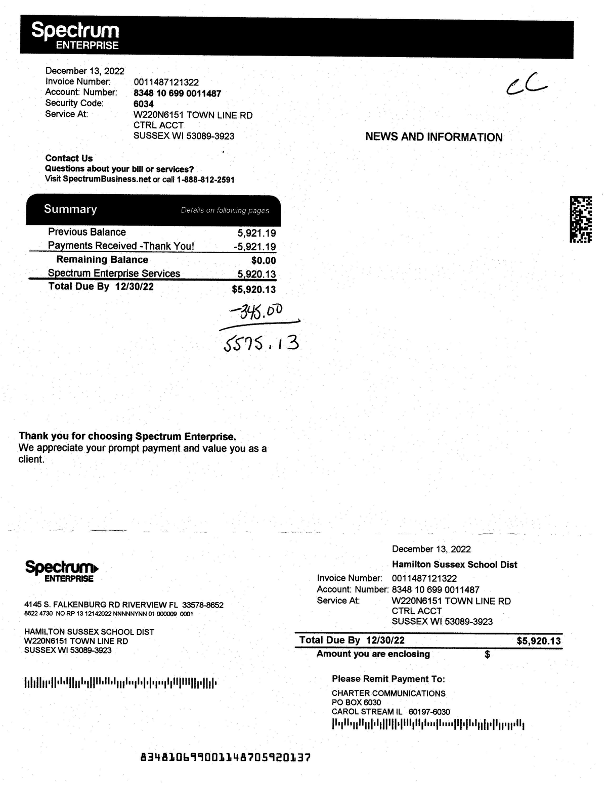 Spectrum bill - Blobity blah bloop bloop - Studocu