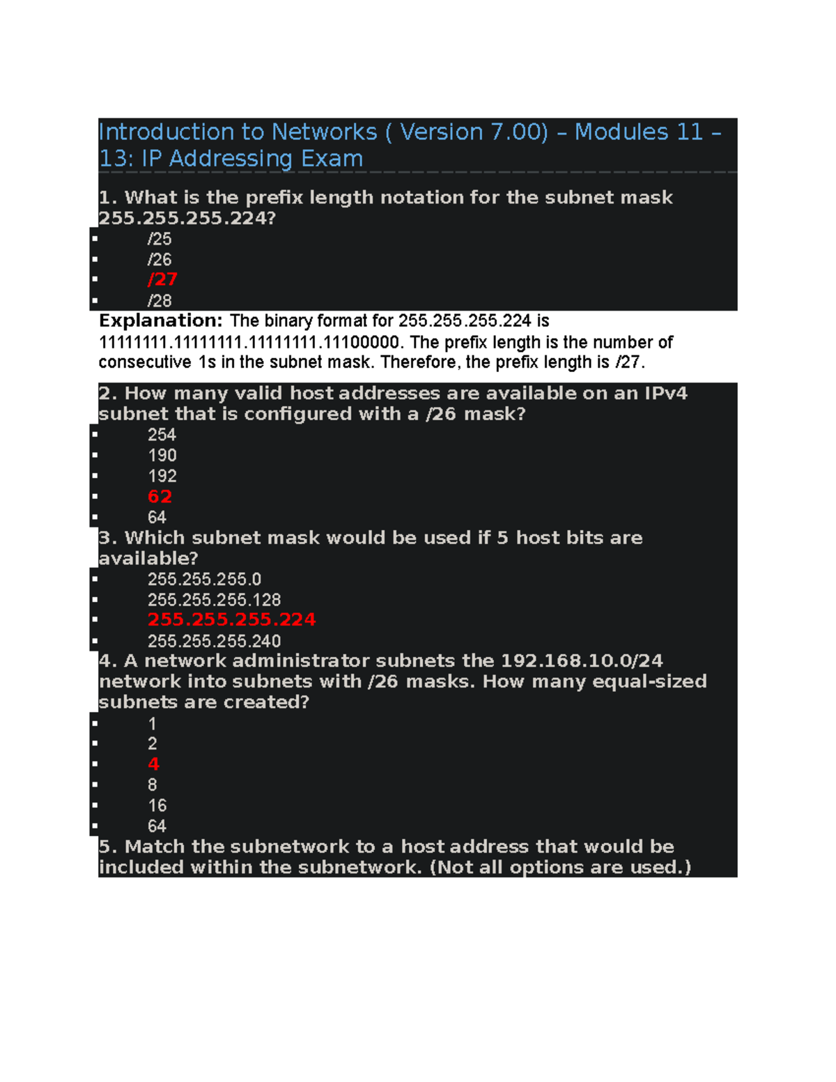 Introduction to Networks 11-13 - Introduction to Networks ( Version 7 ...