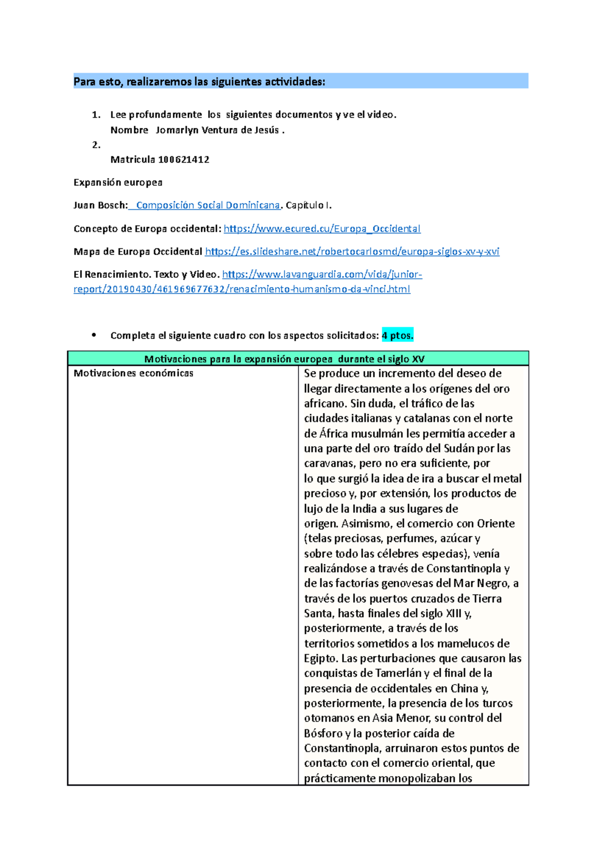 Historia Dominicana 1 - Para esto, realizaremos las siguientes ...