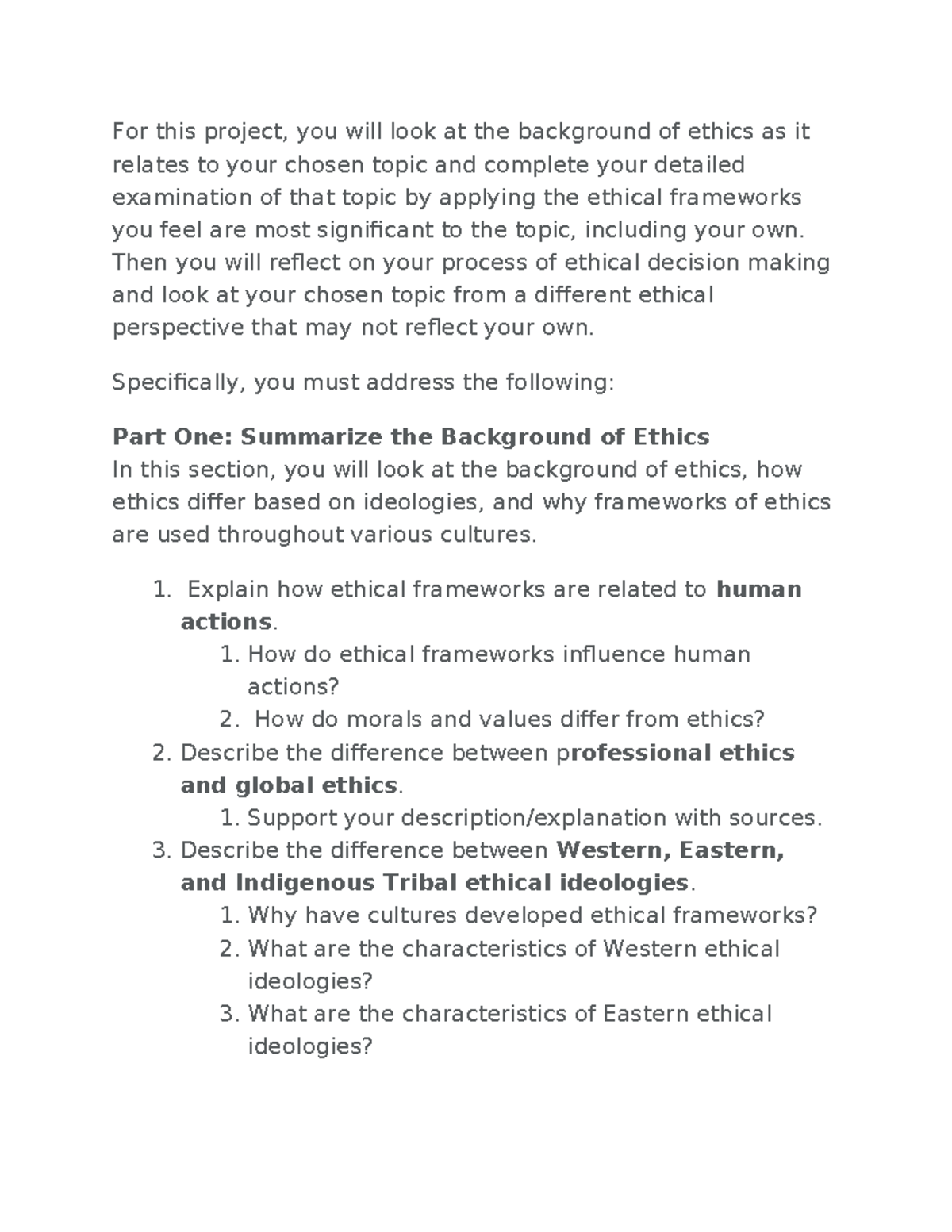Module 7 chapter project - For this project, you will look at the ...