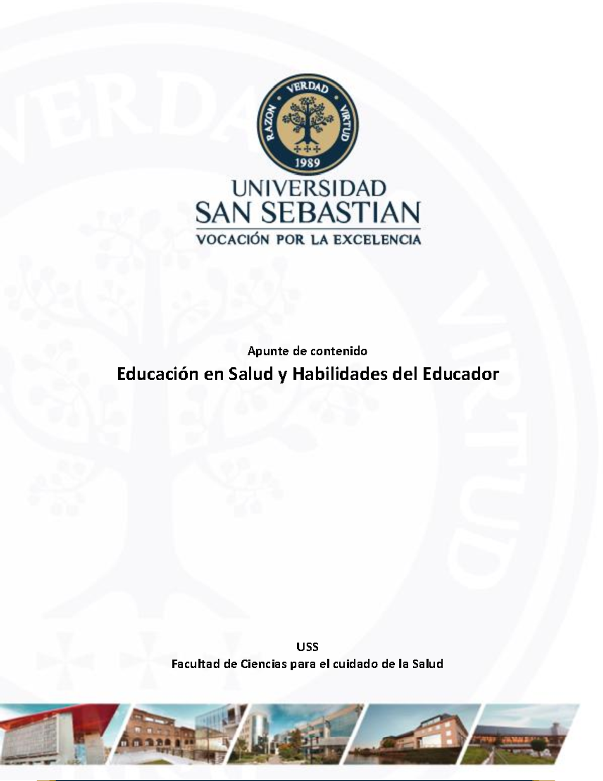 Enfec 003 U2 S6 A - apuntes - Apunte de contenido Educación en Salud y ...