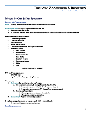 FAR 2 Outlines - FAR Chapter 2 - Financial Accounting & Reporting ...