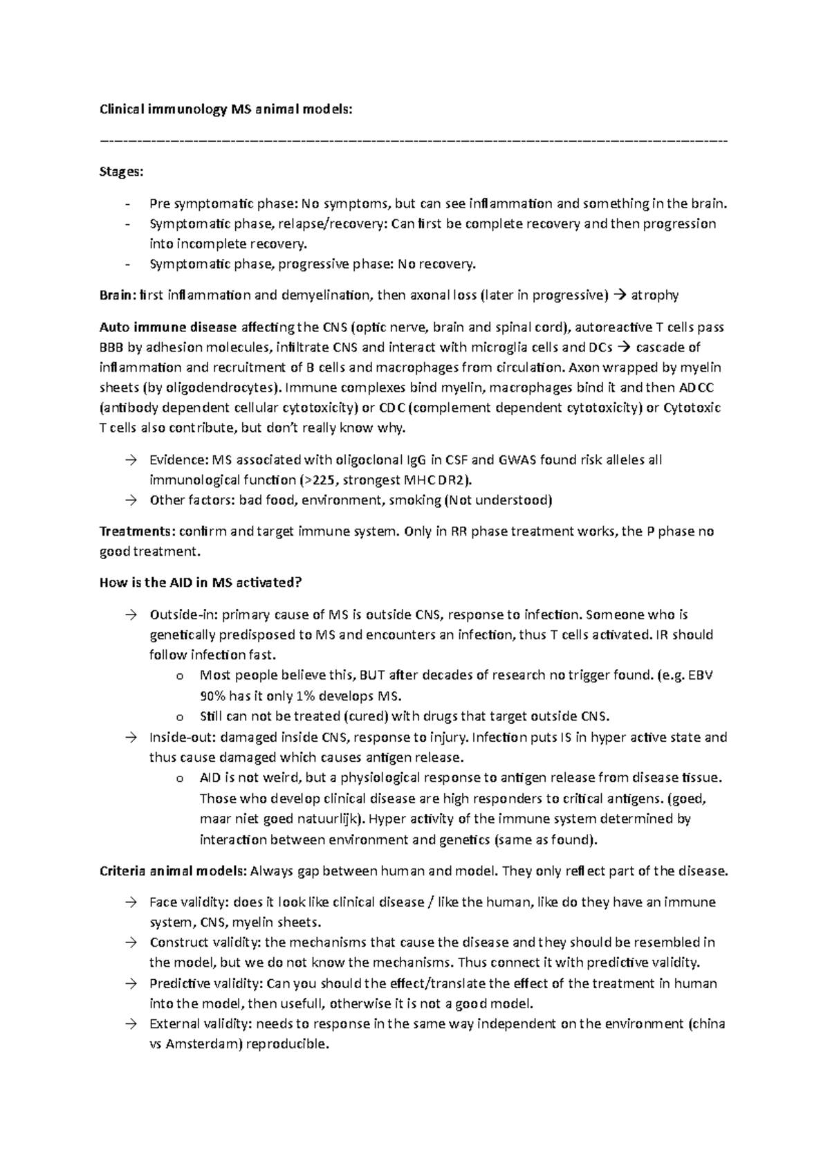 Clinical immunology MS animal models - Clinical immunology MS animal ...