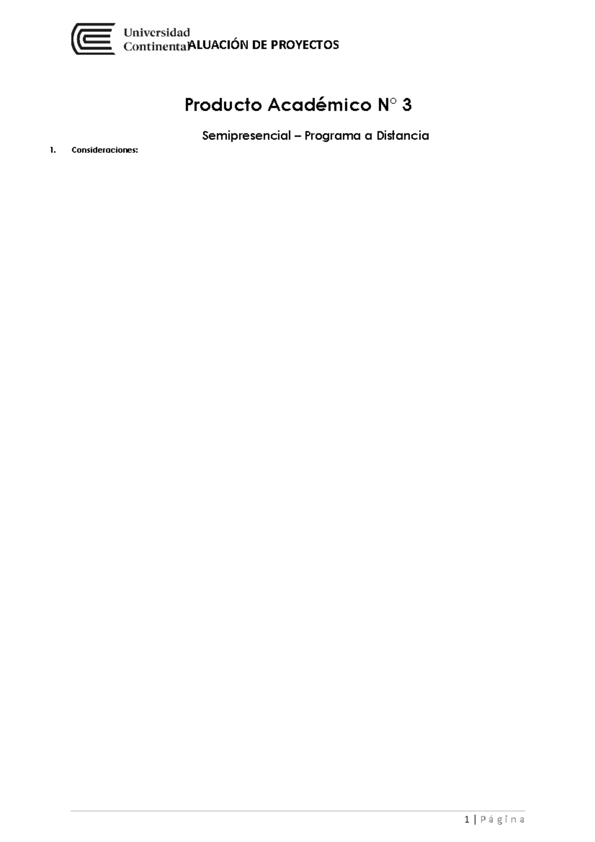 PA Proyecto 3 - Productos académicos - Producto Académico N° 3 Semipresencial – Programa a ...