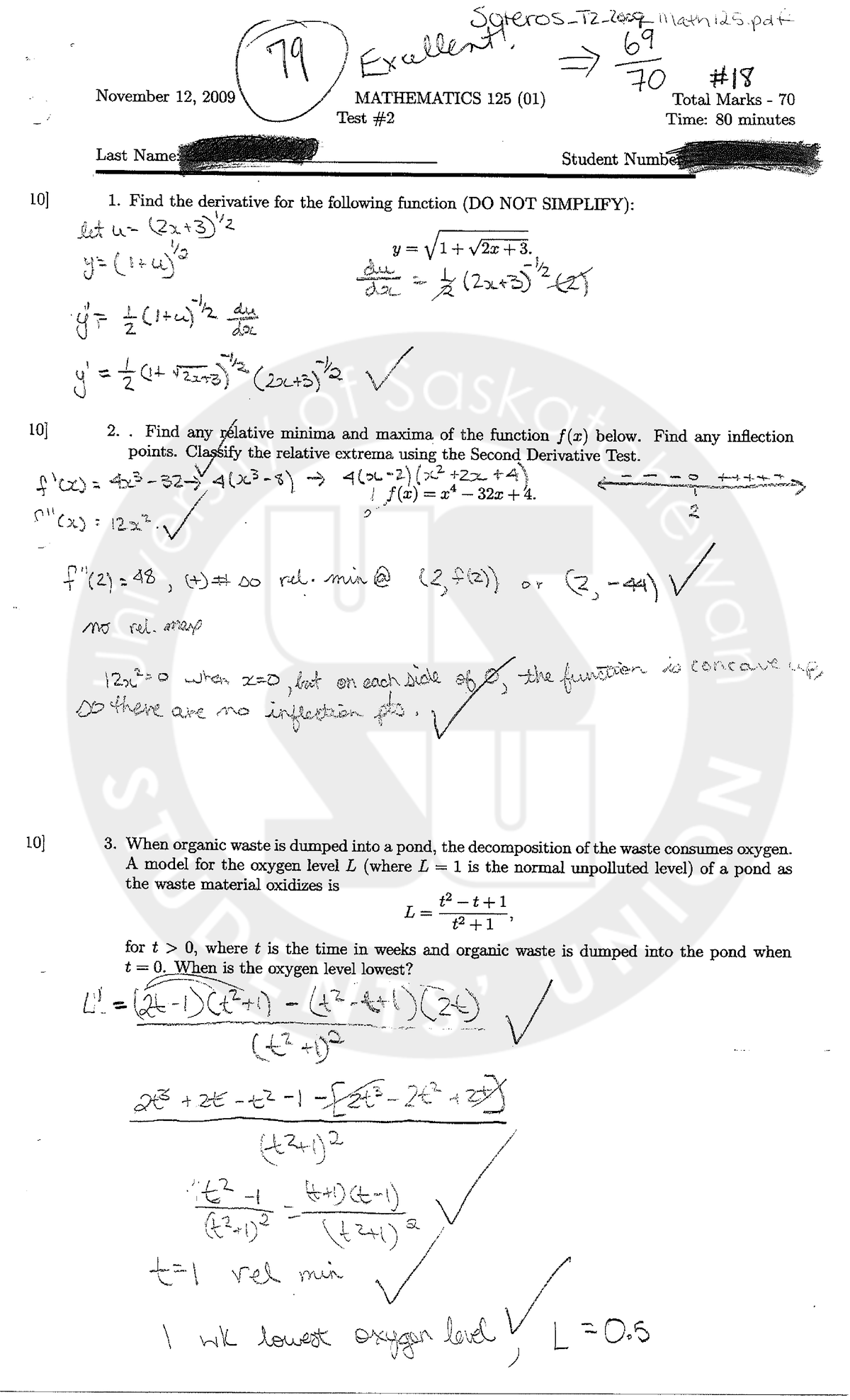 Soteros T2 2009 Math125 - Math 125.3 - Studocu