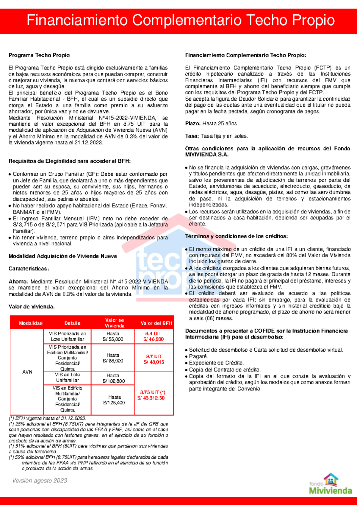 8585152633304339108 - Tarea - Programa Techo Propio El Programa Techo ...