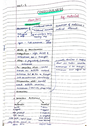 Intelligence Class notes - Basic Psychological Processes - II - Christ ...
