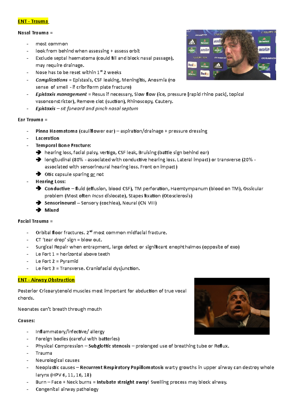 ENT trauma - A in depth overview of the entitled topic - ENT - Trauma ...