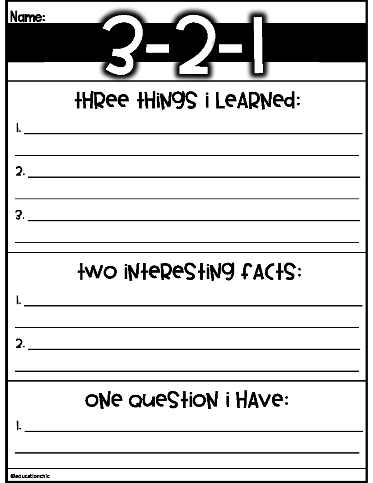 321 graphic organizer - Matematicas y Representaciones - Studocu