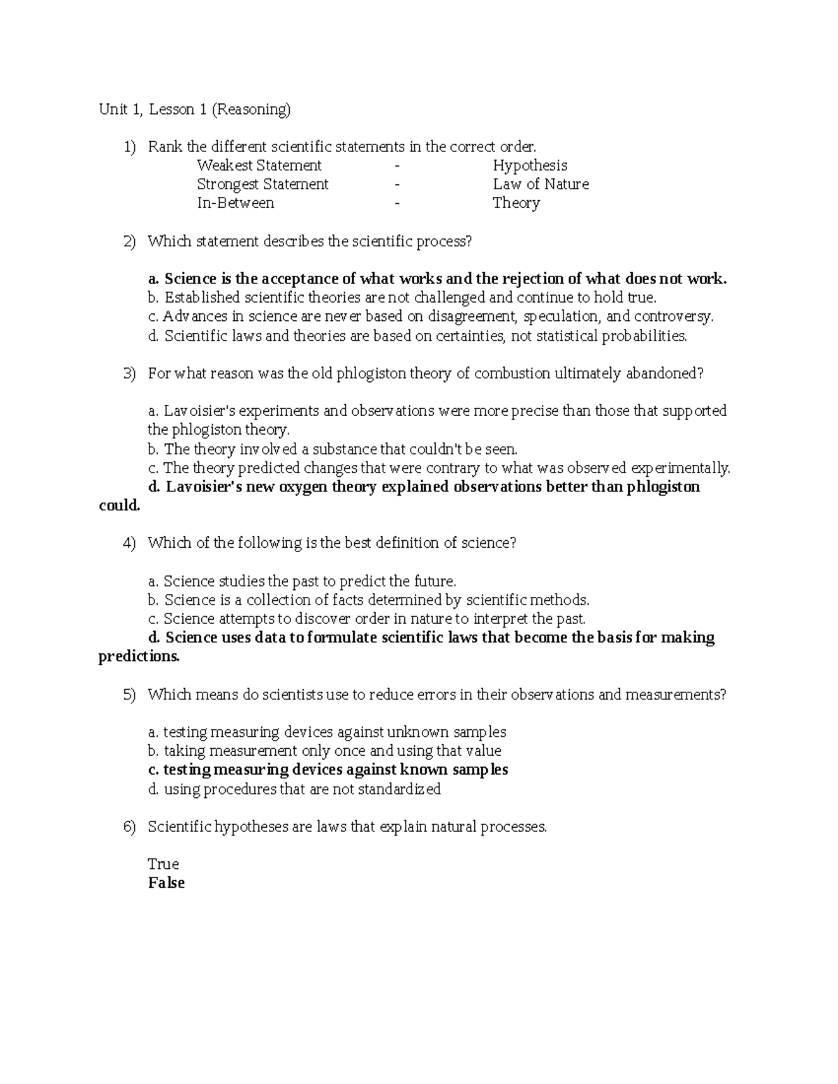 NATS 1840 Unit 1 Quiz - NATS 1840 Unit 1 Quiz - Unit 1, Lesson 1 ...
