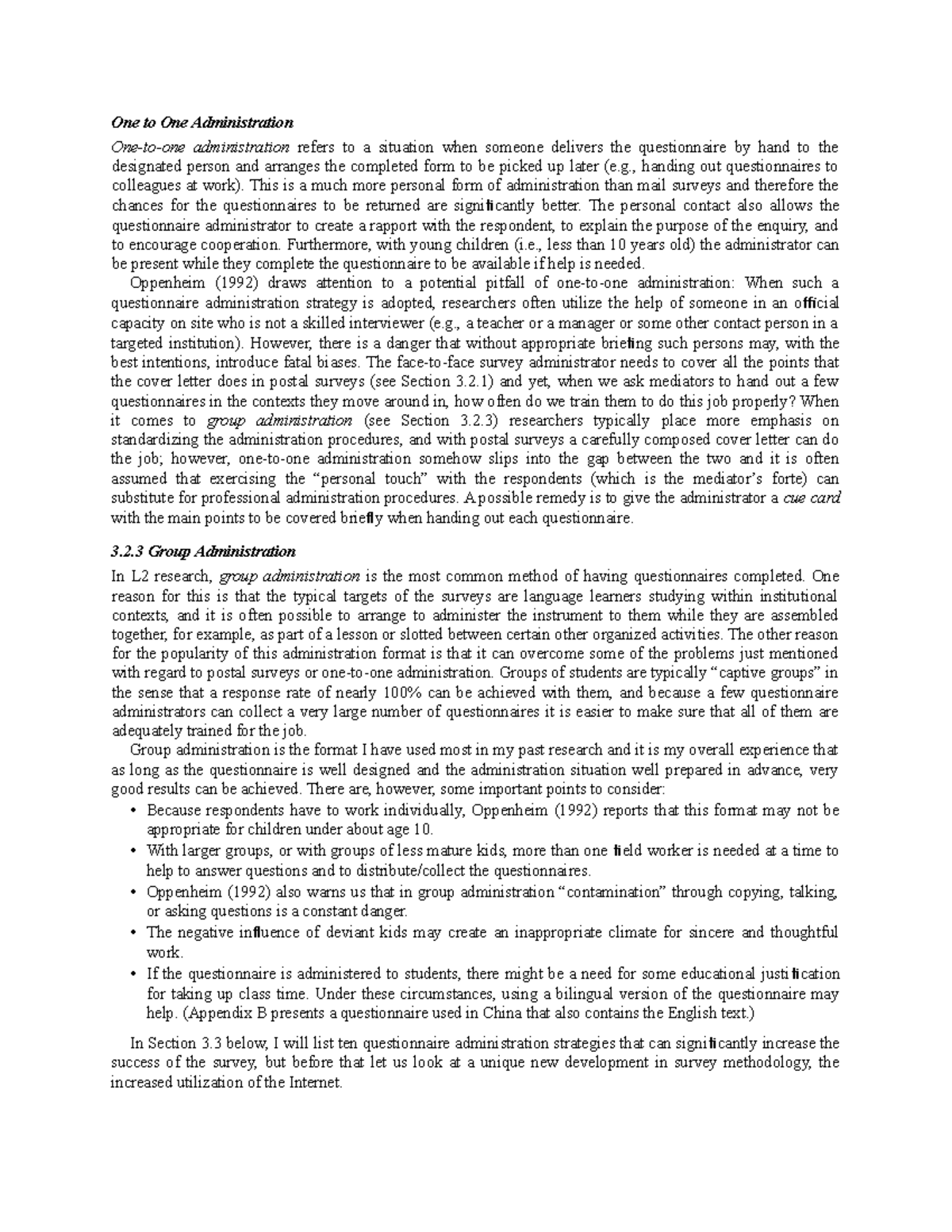 One to One Administration - One to One Administration One-to-one ...