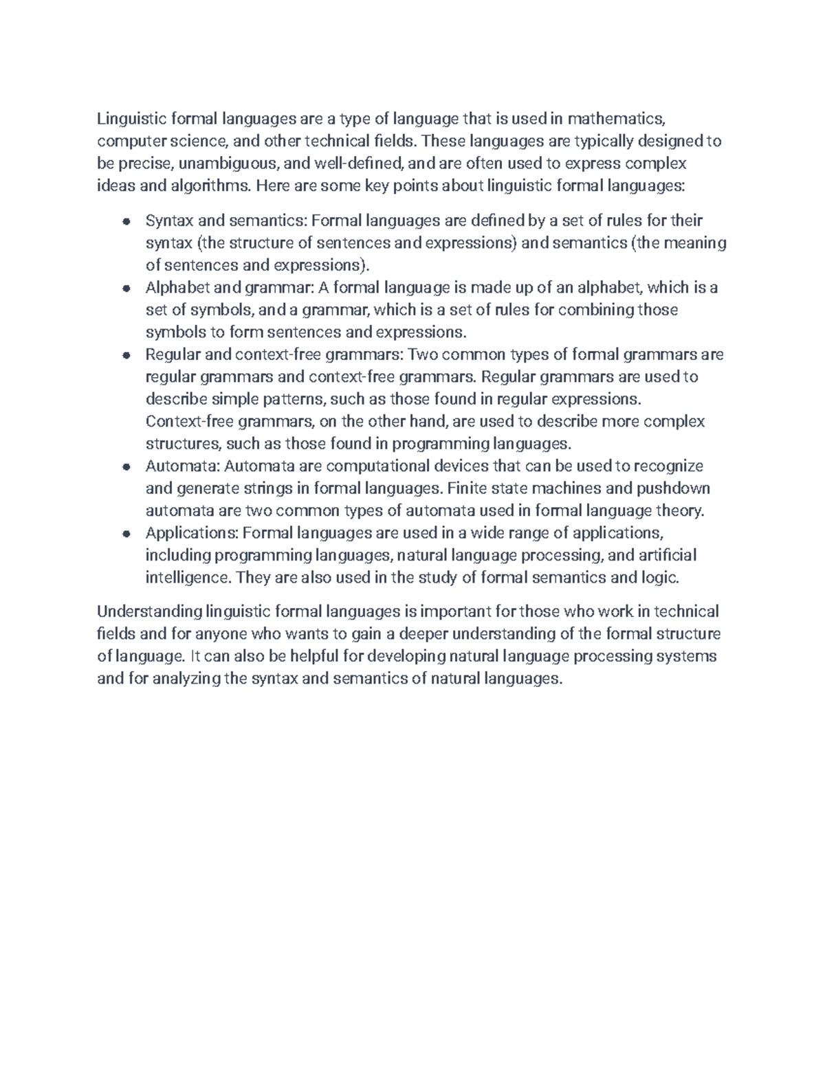 Formal Language - Linguistic formal languages are a type of language ...