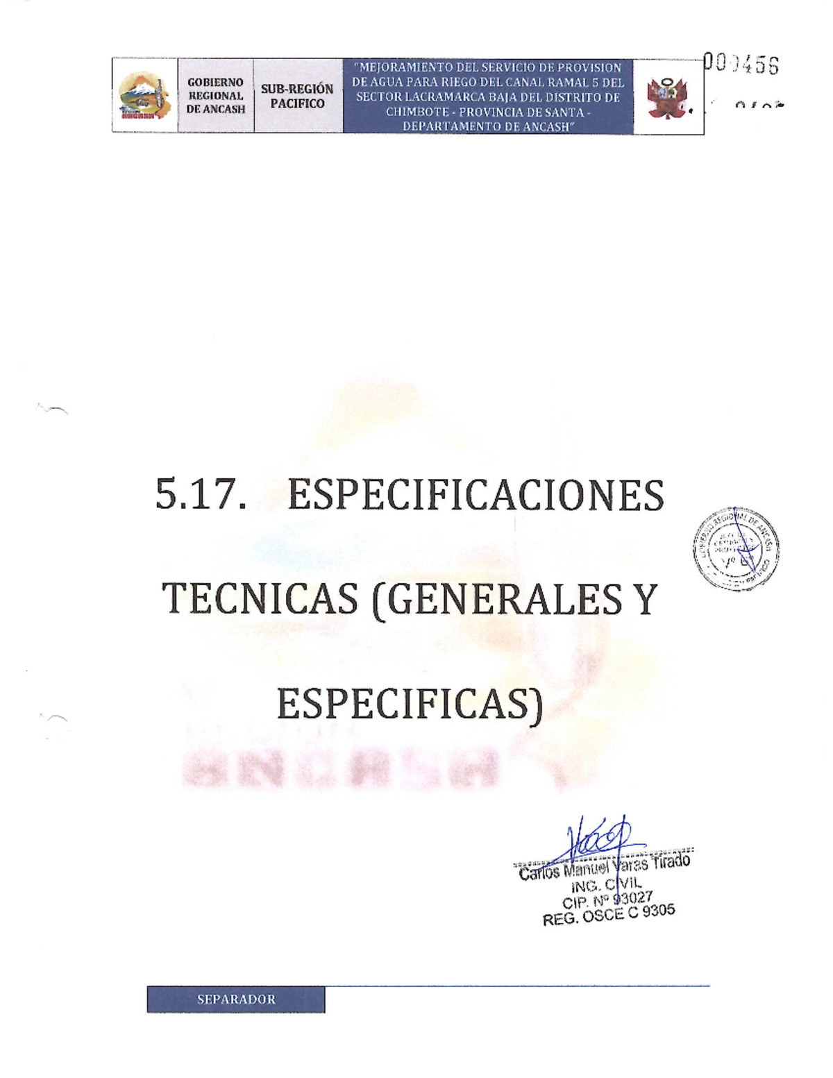 Especificaciones Tecnicas - ingenieria civil - Studocu