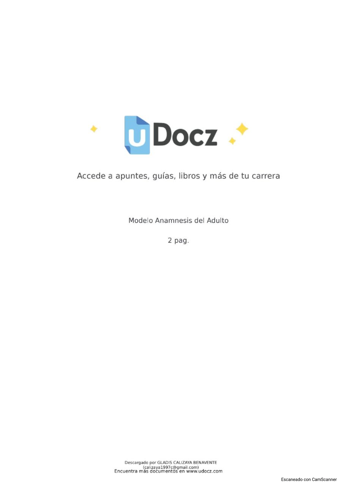 Modelo anamnesis adu 603063 downloadable 4323697 - Lenguaje - Studocu