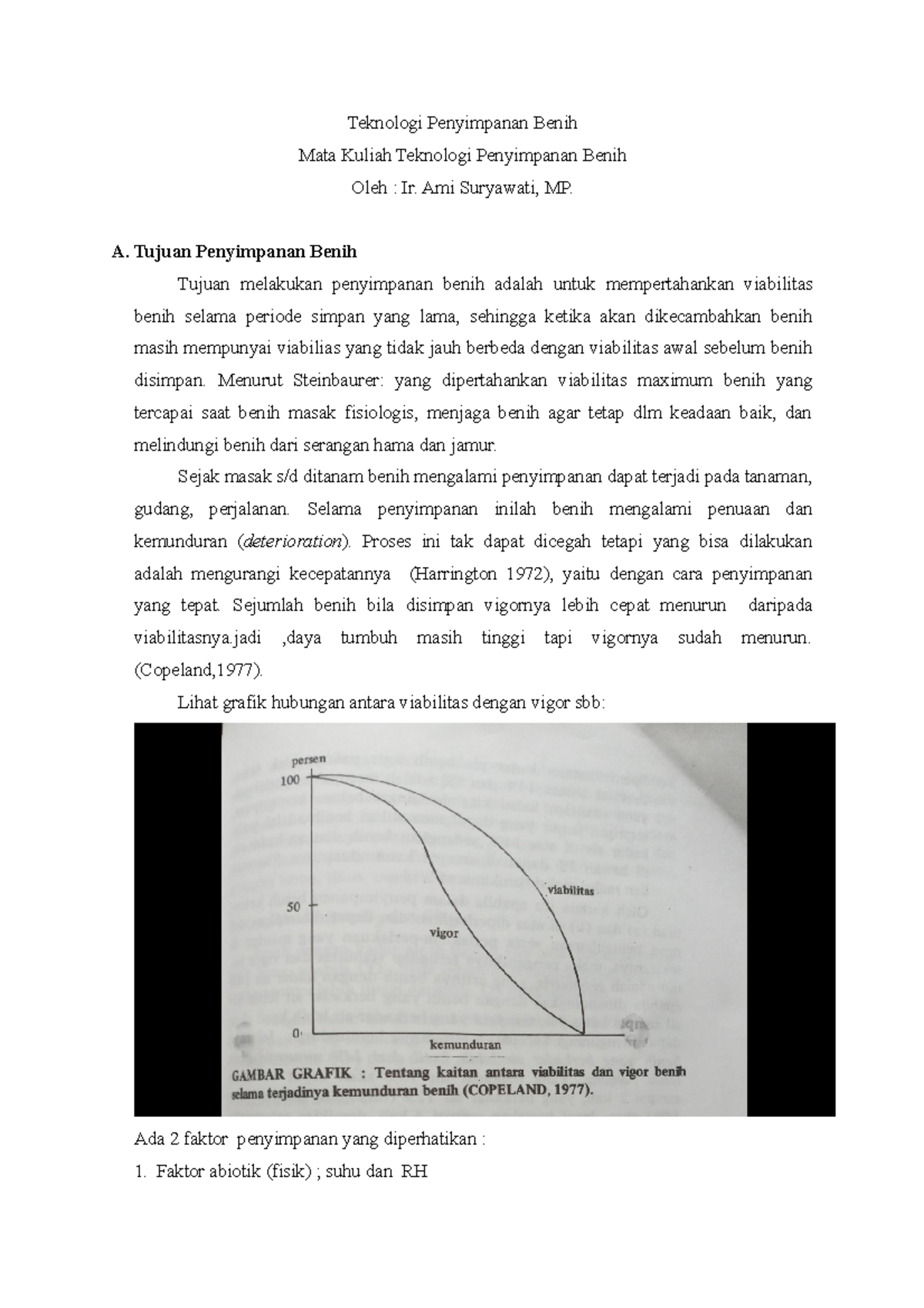 Teknologi Penyimpanan Benih Rekalsitran - Teknologi Penyimpanan Benih ...