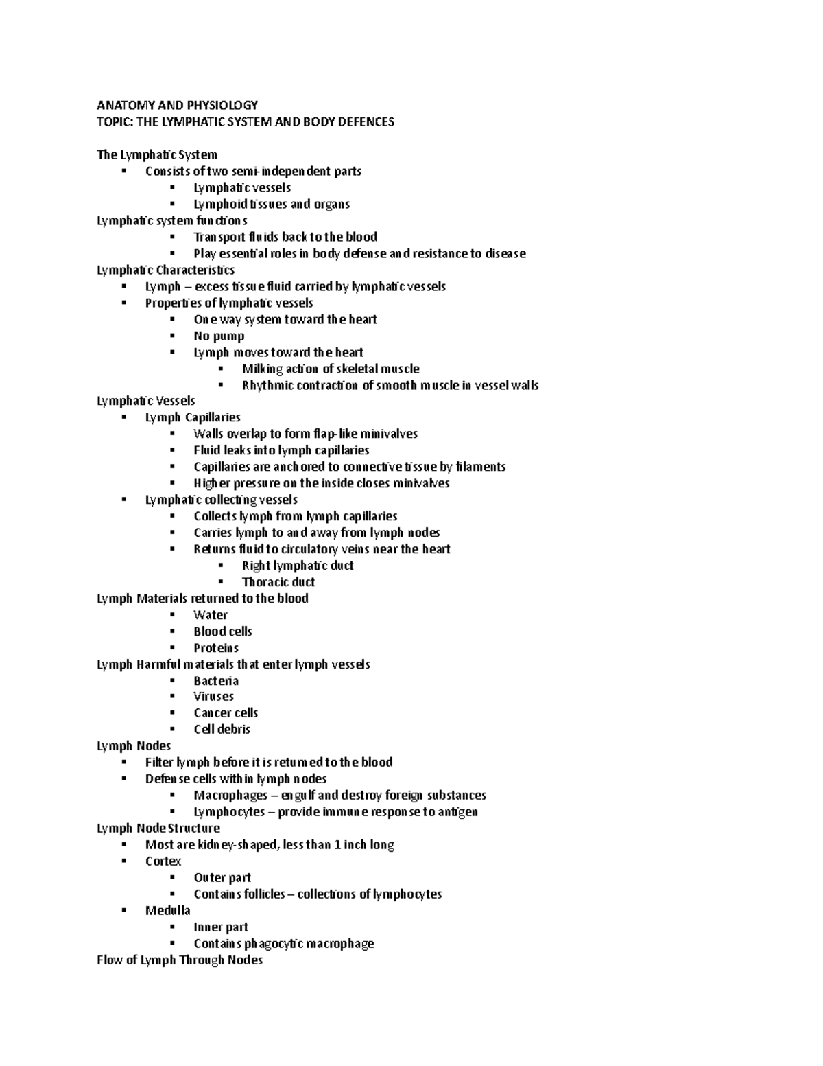 Anaomy and physiology -The-Lymphatic-System - ANATOMY AND PHYSIOLOGY ...