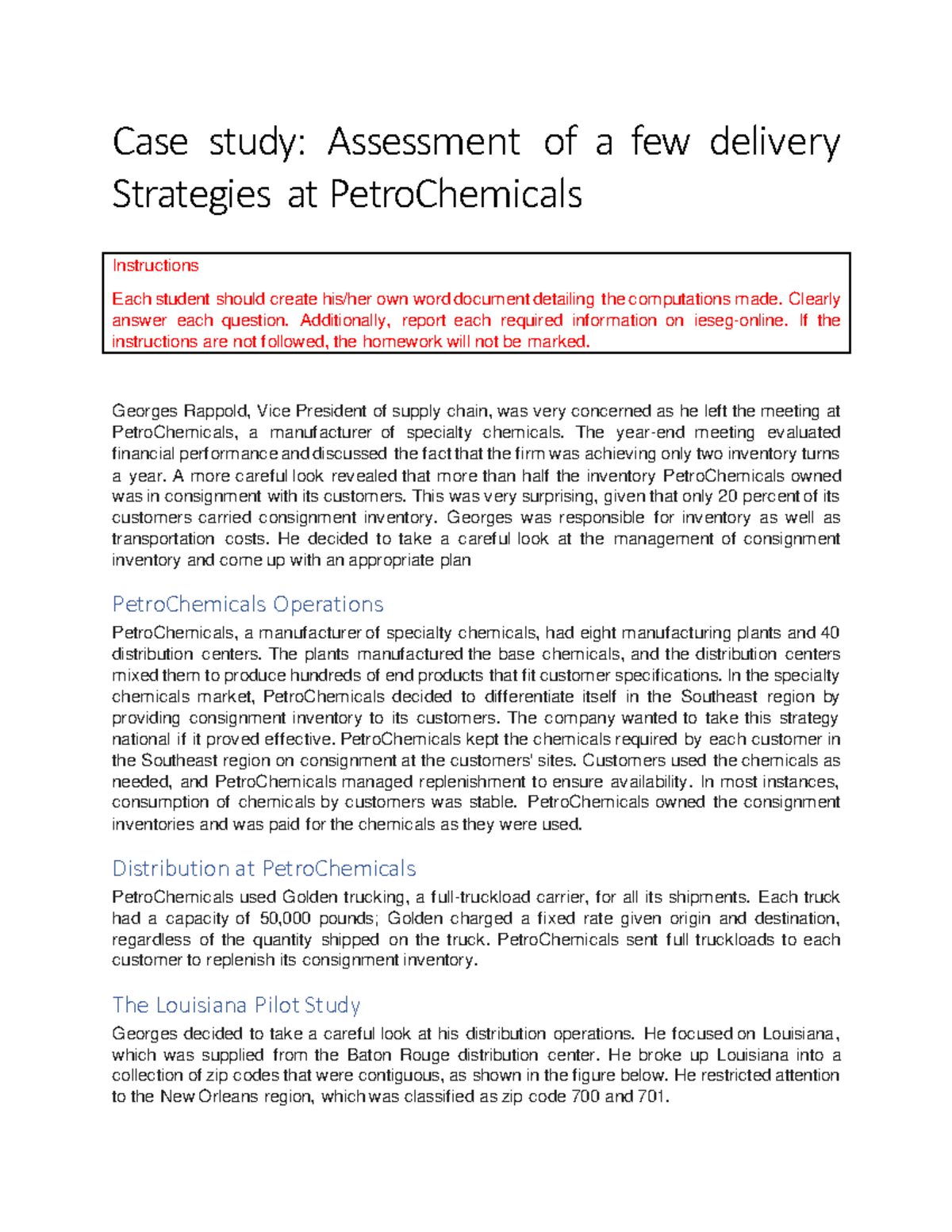 2a - Petro Chemicals - edecono - Case study: Assessment of a few ...