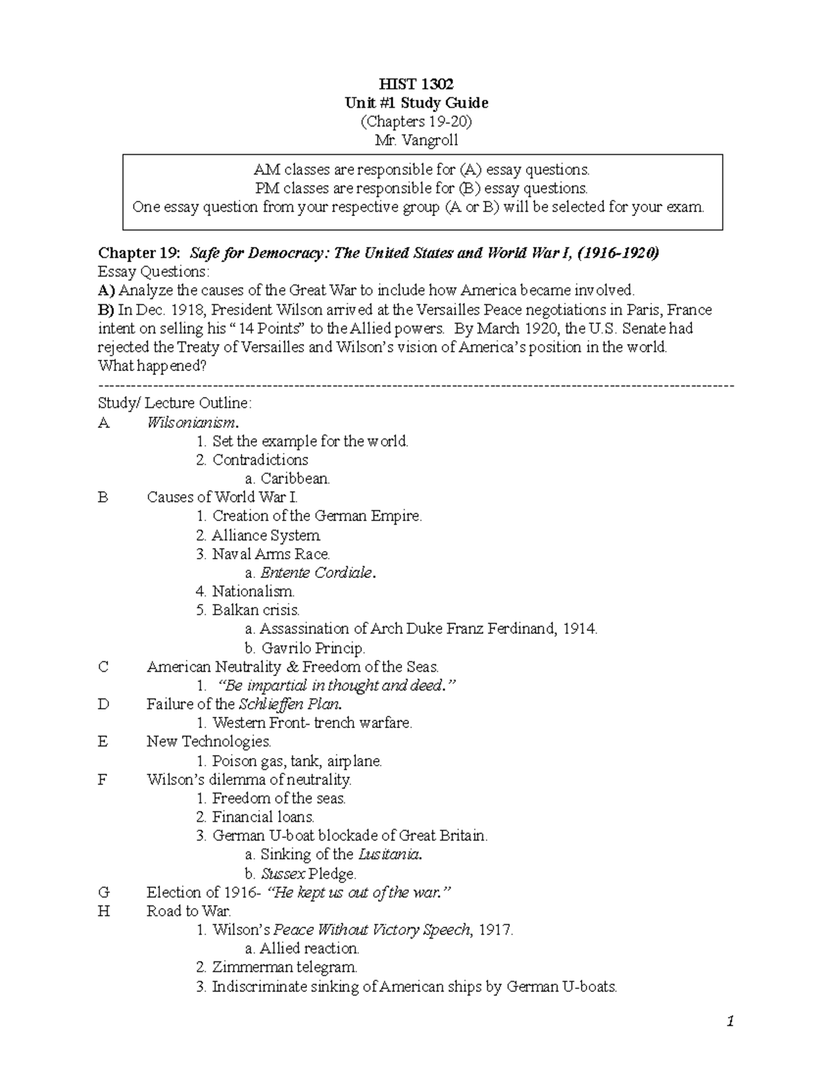 1302 Unit #1 Study Guide Foner (Chapters 19,20)(1) - HIST 1302 Unit #1 ...
